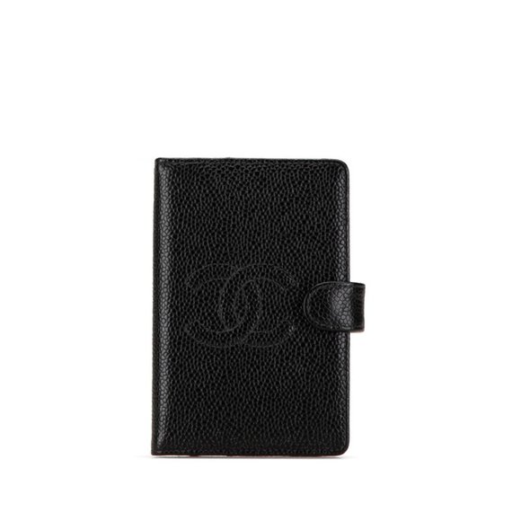 CHANEL | Other | Chanel Coco Mark Notebook Cover Agenda Black Caviar ...